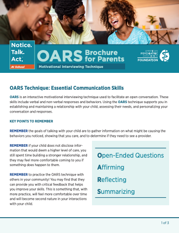 OARs for Parents | APA Foundation
